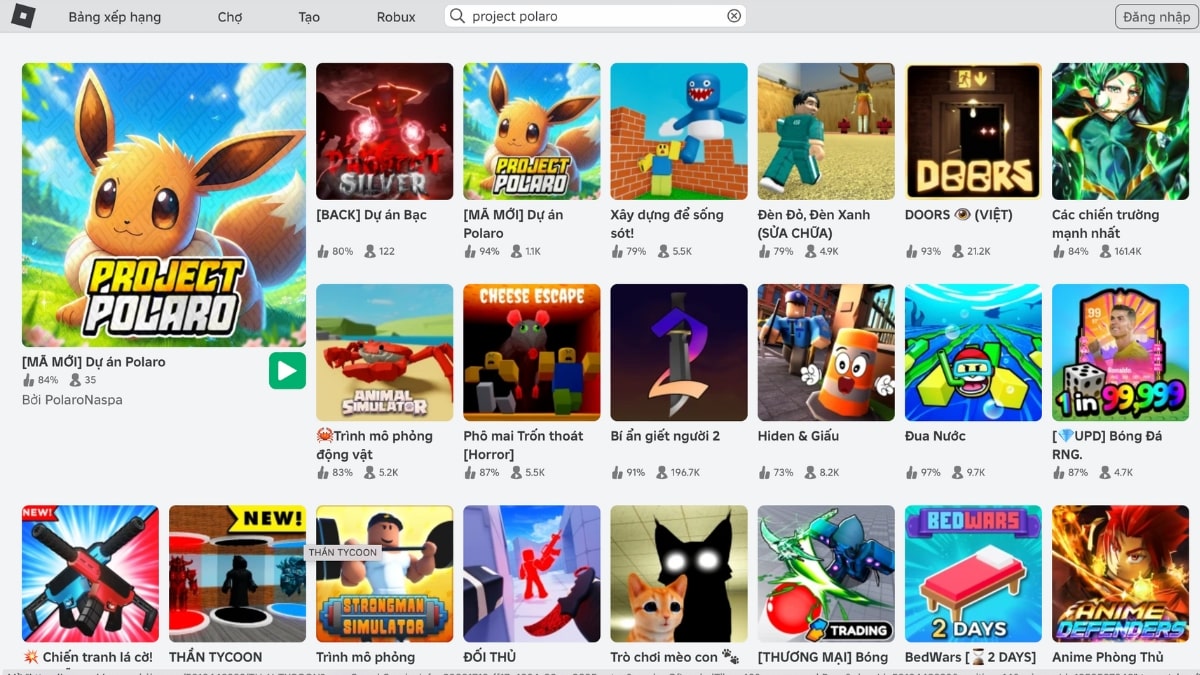 Code Project Polaro mới nhất 09/2025 giá trị